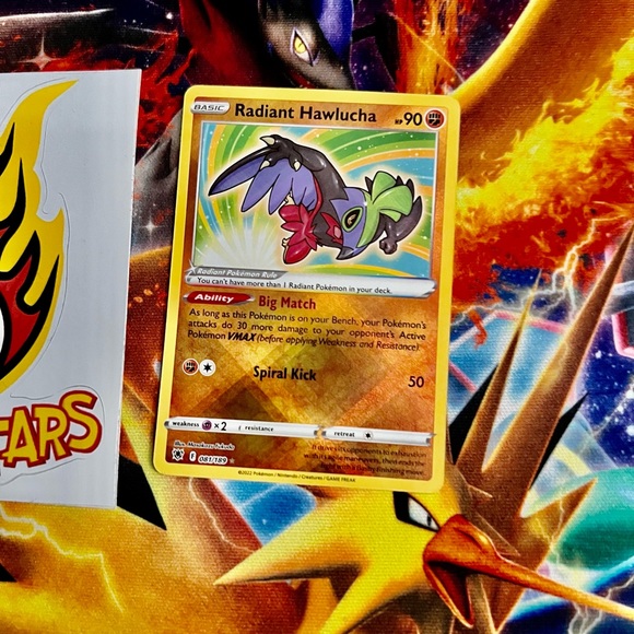 Pokemon | Other | Pokemon Radiant Hawlucha Card Astral Radiance | Poshmark